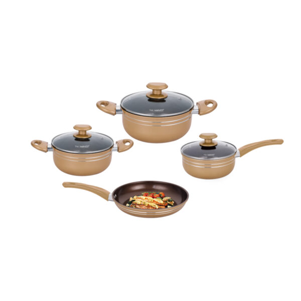 THE HARVEST ® – 7 PCS NON-STICK + CERAMIC COOKWARE SET – Suguna – Sri Lanka